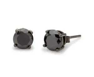 DONATELLO GIAN Sterling Silver Created Onyx Stud Earrings - Black