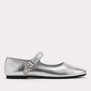 Everlane Day Buckle Mary Jane - Silver