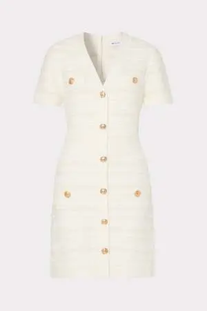 MILLY Kennedy Textured Knit Mini Dress