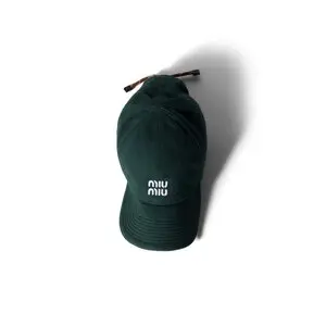 Miu Miu Baseball Cap - Tobacco/emerald