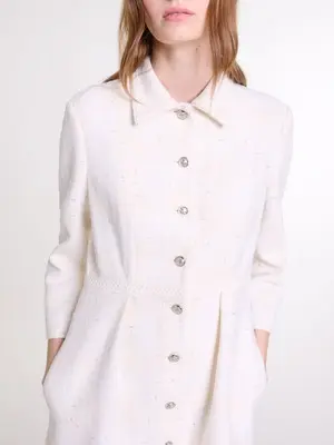 Maje Cotton Tweed Mini Dress