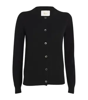 Harrods Cashmere Crew-neck Cardigan - Black