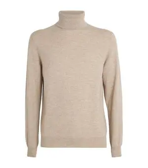 Harrods Cashmere Rollneck Sweater - Beige