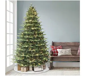 PULEO INTERNATIONAL 7.5' Pre-lit Alaskan Winter Fir Tree - One-color