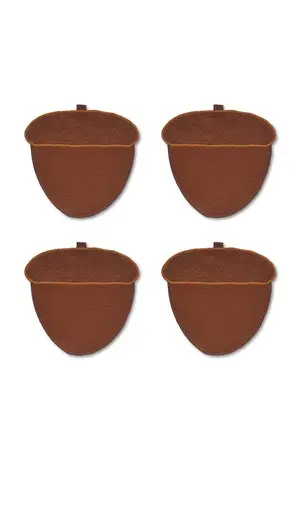 CHEFANIE Acorn Cocktail Napkins In Brown - N,a
