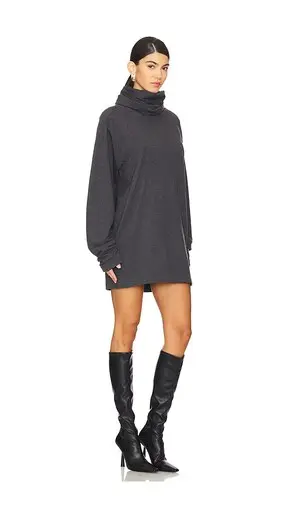 Norma Kamali Oversized Raglan Sleeve Turtleneck Mini Dress