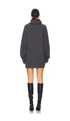 Norma Kamali Oversized Raglan Sleeve Turtleneck Mini Dress