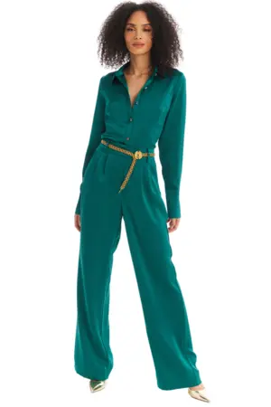 ALLISON NEW YORK Joan Satin Pants - Green