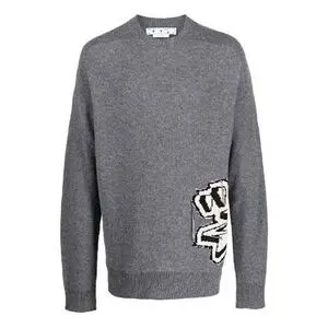 Off-White Graffiti Chunky Knit Crewneck