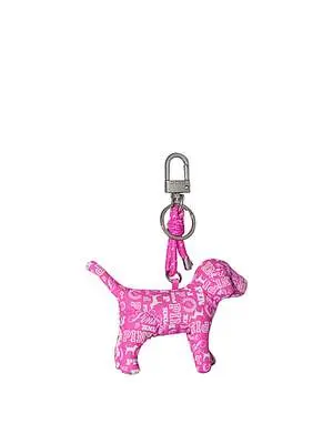 Pink Micro Dog Keychain Charm - Print