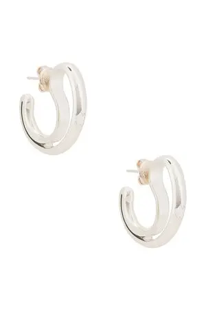 Bottega Veneta Hoop Earrings - Silver