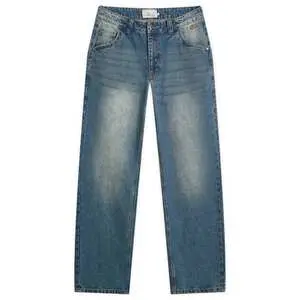 DIME Classic Relaxed Denim Pants - Sandblasted Indigo