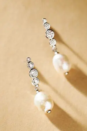 Nadri Siren Pearl Drop Earrings