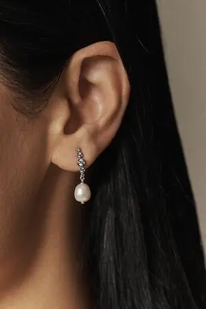 Nadri Siren Pearl Drop Earrings
