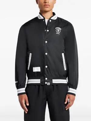 AAPE BY *A BATHING APE Logo-appliqué Bomber Jacket - Black