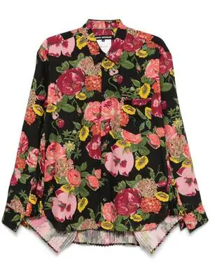 Junya Watanabe Floral-print Shirt - Black