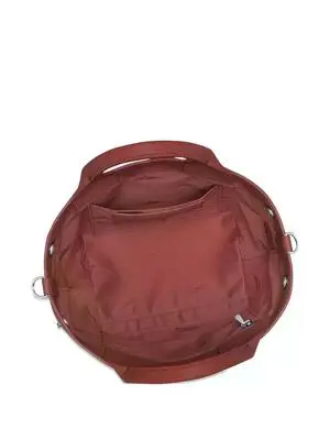 Longchamp Le Roseau Leather Tote Bag - Red