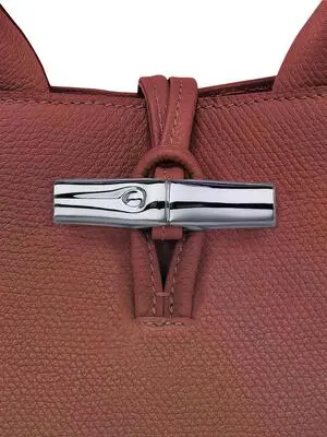 Longchamp Le Roseau Leather Tote Bag - Red