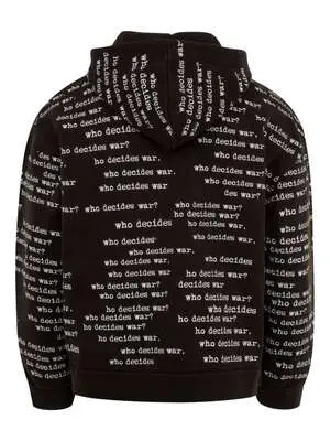 WHO DECIDES WAR Scripture Zip-up Hoodie - Black