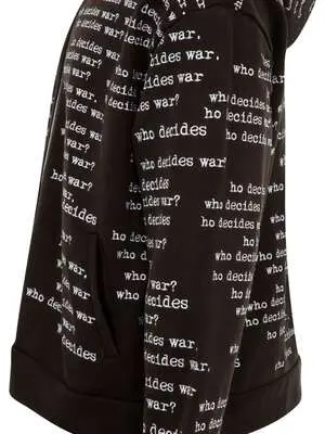 WHO DECIDES WAR Scripture Zip-up Hoodie - Black