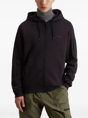 Woolrich Logo-print Zip-up Hoodie - Black