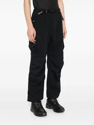 SPOONYARD Belted Tapered Cargo Trousers - Black