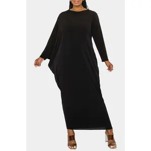 L I V D Louella Asymmetrical Maxi Dress - Black