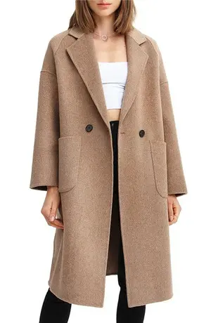 BELLE & BLOOM Double-breasted Wool-blend Coat