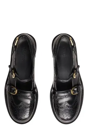 Sandro Mary Jane Leather Loafers - Black