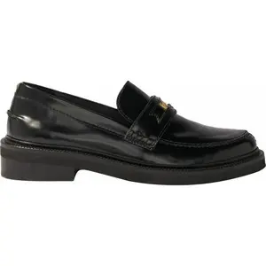 Maje Leather Loafers - Black