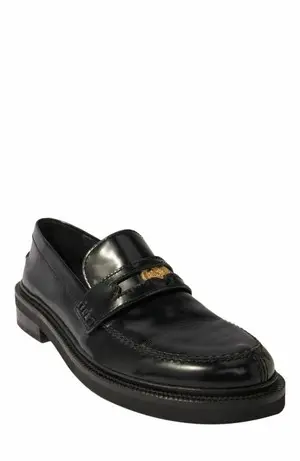Maje Leather Loafers - Black