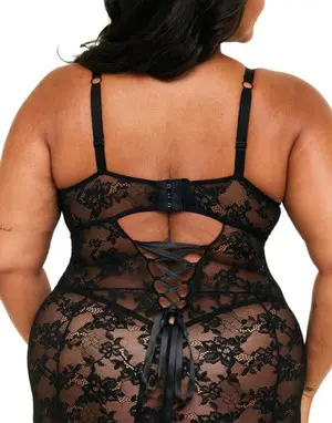 ADORE ME Brielle Babydoll & G-string Set Lingerie - Black