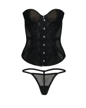 ADORE ME Padma Corset And G-string Set - Black