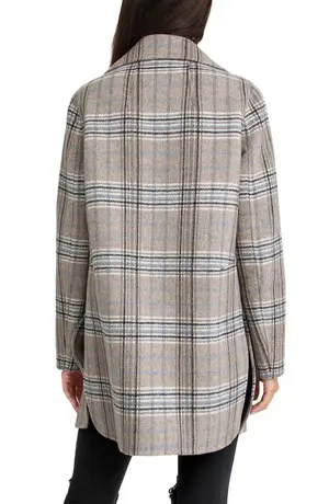 BELLE & BLOOM Ex-boyfriend Plaid Wool-blend Coat