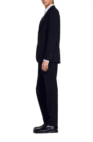 Sandro Virgin Wool Suit Jacket - Black