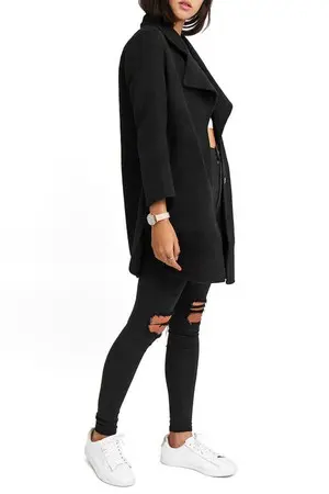BELLE & BLOOM Ex-boyfriend Wool Blend Oversized Jacket - Black