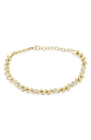 Zoe Chicco 14k Gold Diamond San Marco Chain Bracelet