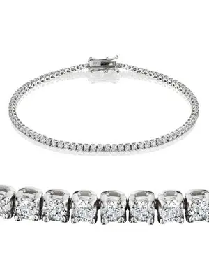 BLISS DIAMOND 2ct Lab Grown Diamond Tennis Bracelet - 14k White Gold