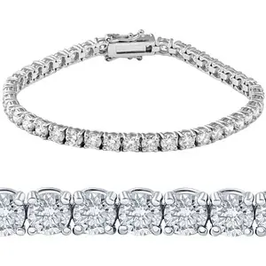 BLISS DIAMOND 11ct Lab-created Diamond Tennis Bracelet In 14k Gold - 14k White Gold