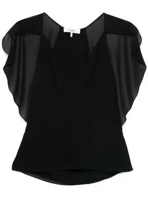 Chloé Cape-detail Tank Top - Black