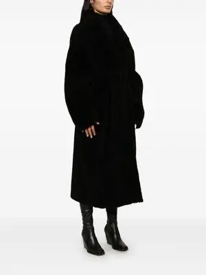 MANOKHI Myah Shearling Coat - Black