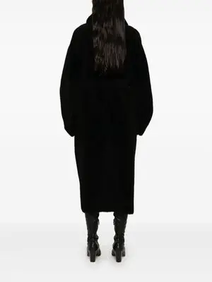 MANOKHI Myah Shearling Coat - Black