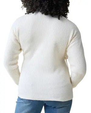 INGRID & ISABEL Nursing Wrap Sweater - Cream