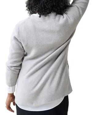 INGRID & ISABEL Maternity Side Zip Sweater - Light Gray
