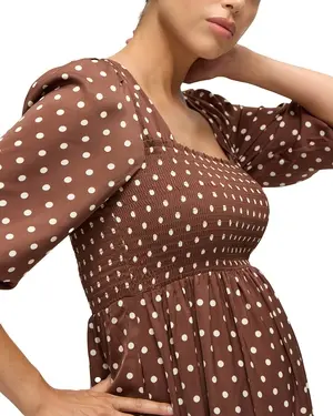 INGRID & ISABEL The Breeze Maternity Dress - Dot Chocolate