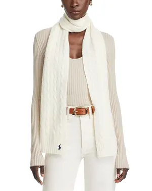 Ralph Lauren Wool & Cashmere Classic Scarf - Cream