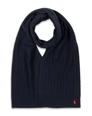 Polo Ralph Lauren Wool & Cashmere Classic Scarf - Hunter Navy