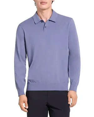 Theory Goris Collared Sweater - Dusk Blue