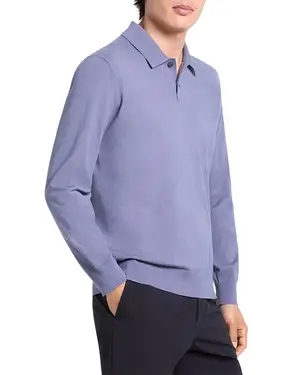 Theory Goris Collared Sweater - Dusk Blue