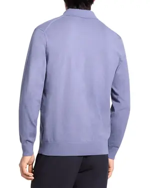 Theory Goris Collared Sweater - Dusk Blue